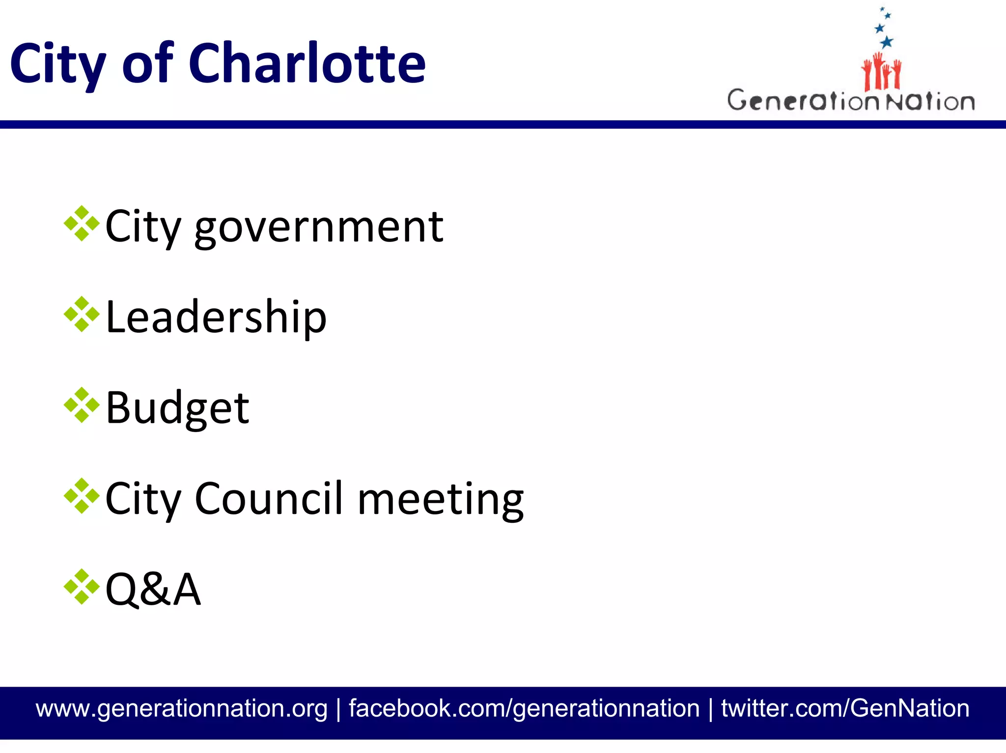 City of Charlotte Government | PPT