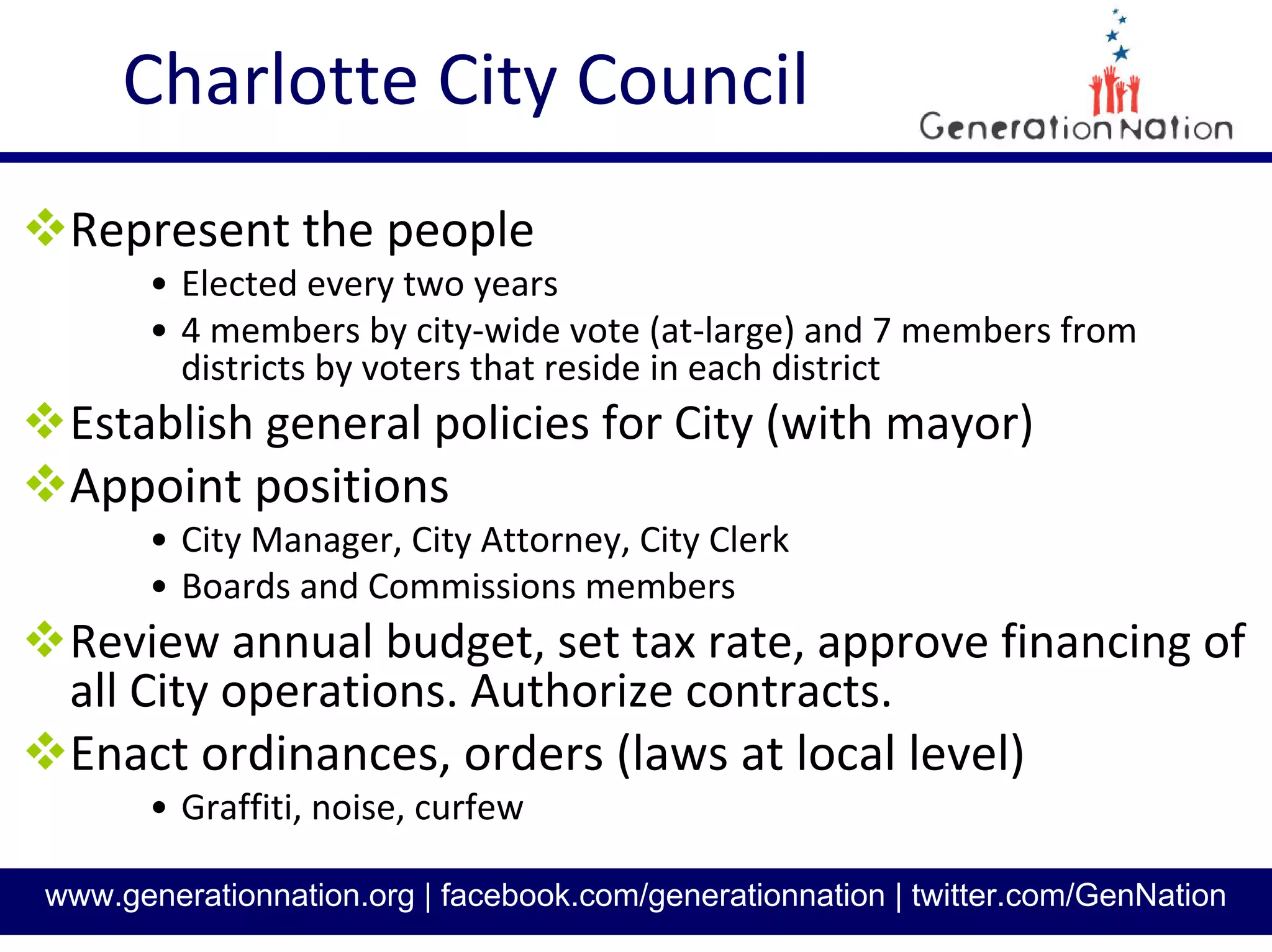 City of Charlotte Government | PPT
