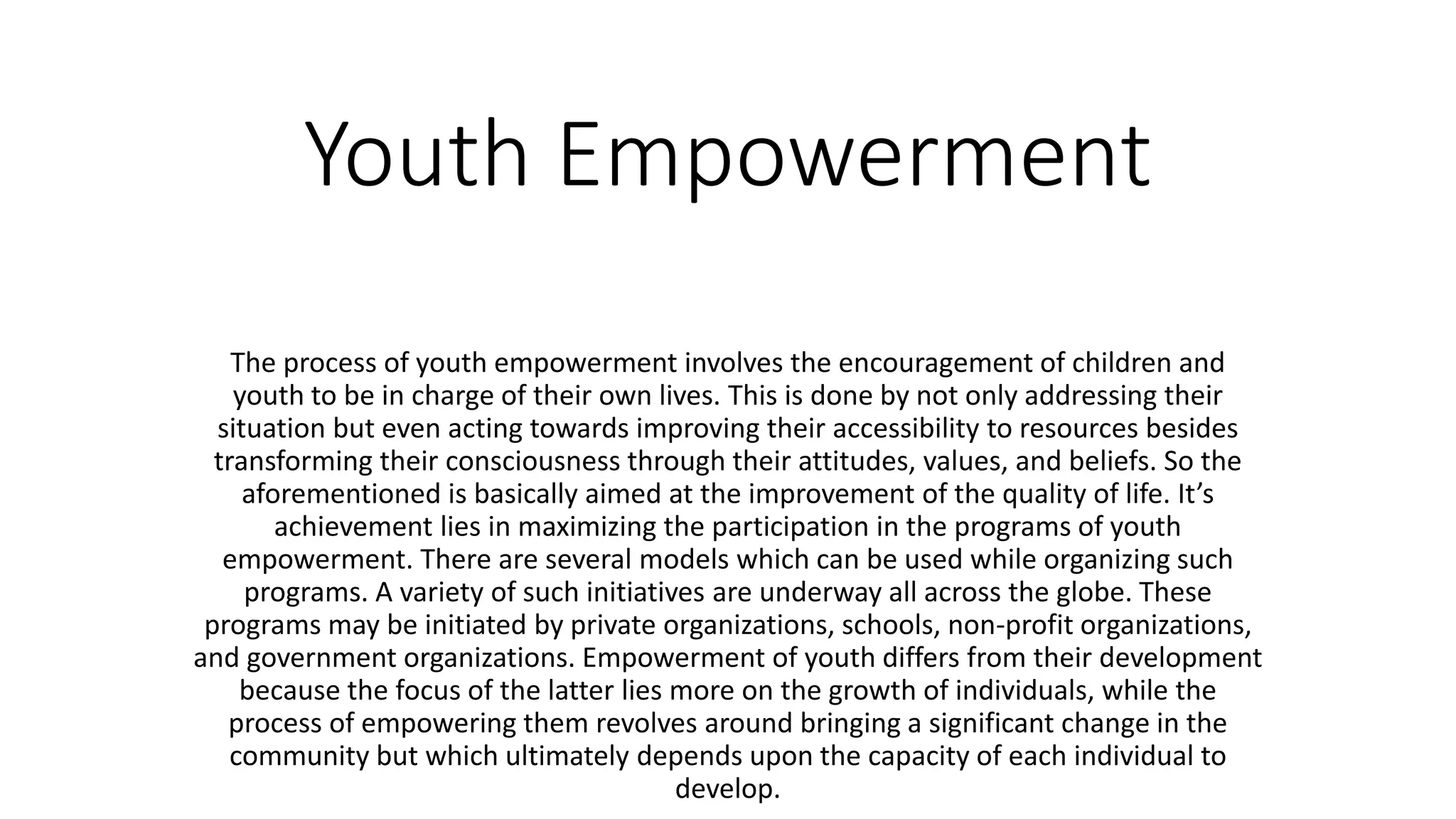 Youth empowerment | PPTX