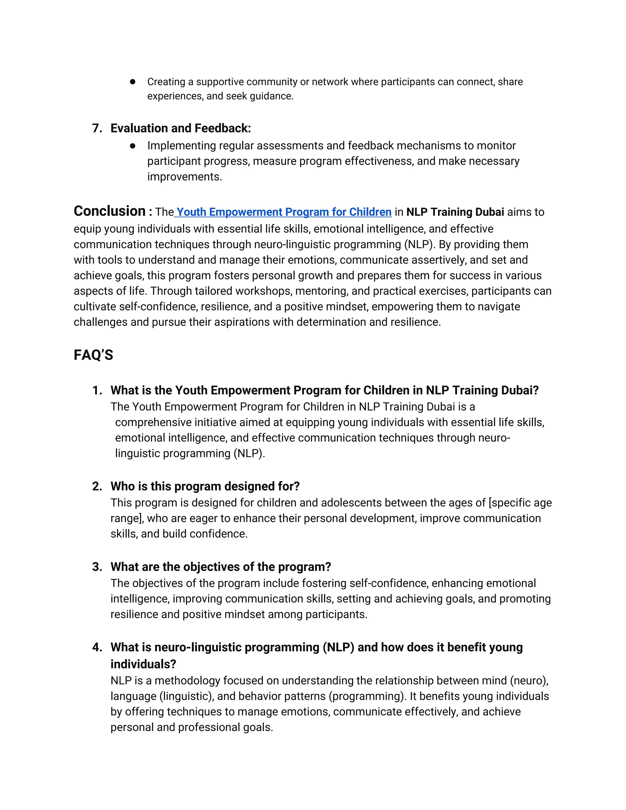 Bright Futures Youth Empowerment Program for Children | DOCX