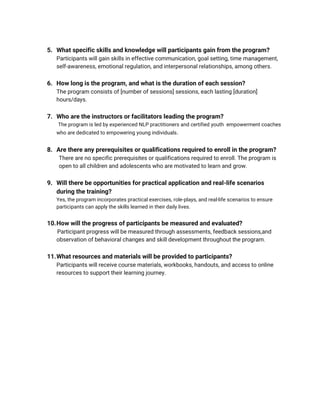 Bright Futures Youth Empowerment Program for Children | DOCX