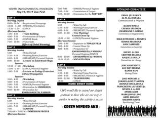 Youth environmental immersion program | DOCX