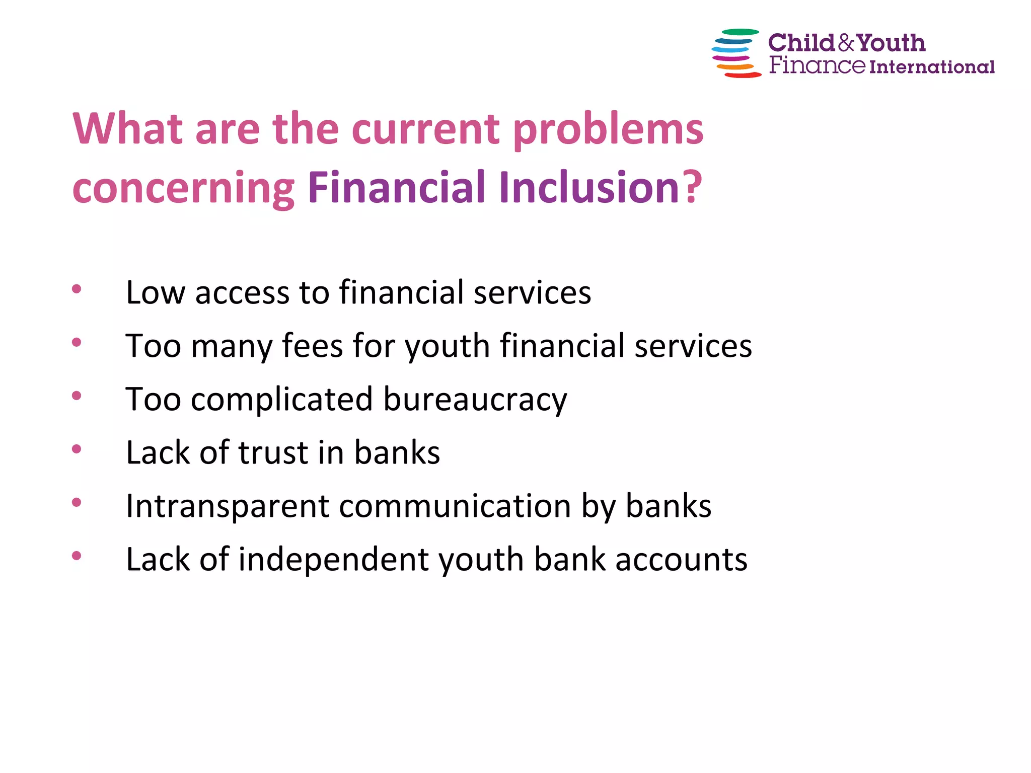 Financial Inclusion | PPT | Consumer Banking | Personal Finance