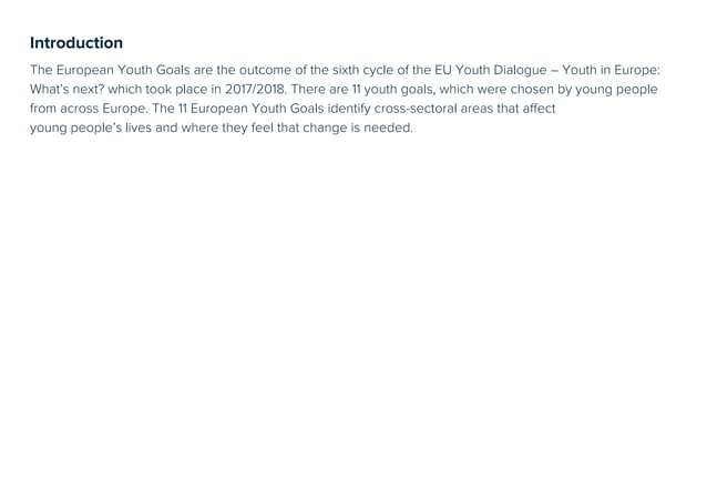 The European Youth Goals | PPT