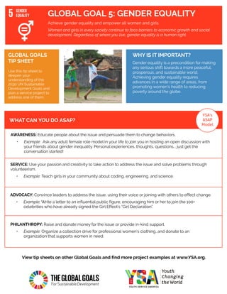 YSA's Youth Guide to the Global Goals | PDF