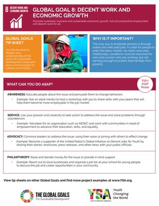 YSA's Youth Guide to the Global Goals | PDF