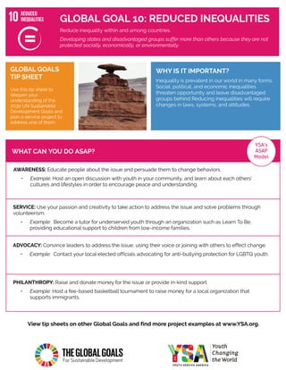 YSA's Youth Guide to the Global Goals | PDF