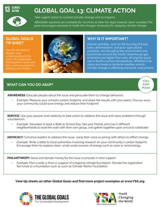 YSA's Youth Guide to the Global Goals | PDF