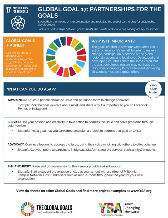YSA's Youth Guide to the Global Goals | PDF