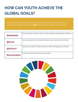 YSA's Youth Guide to the Global Goals | PDF