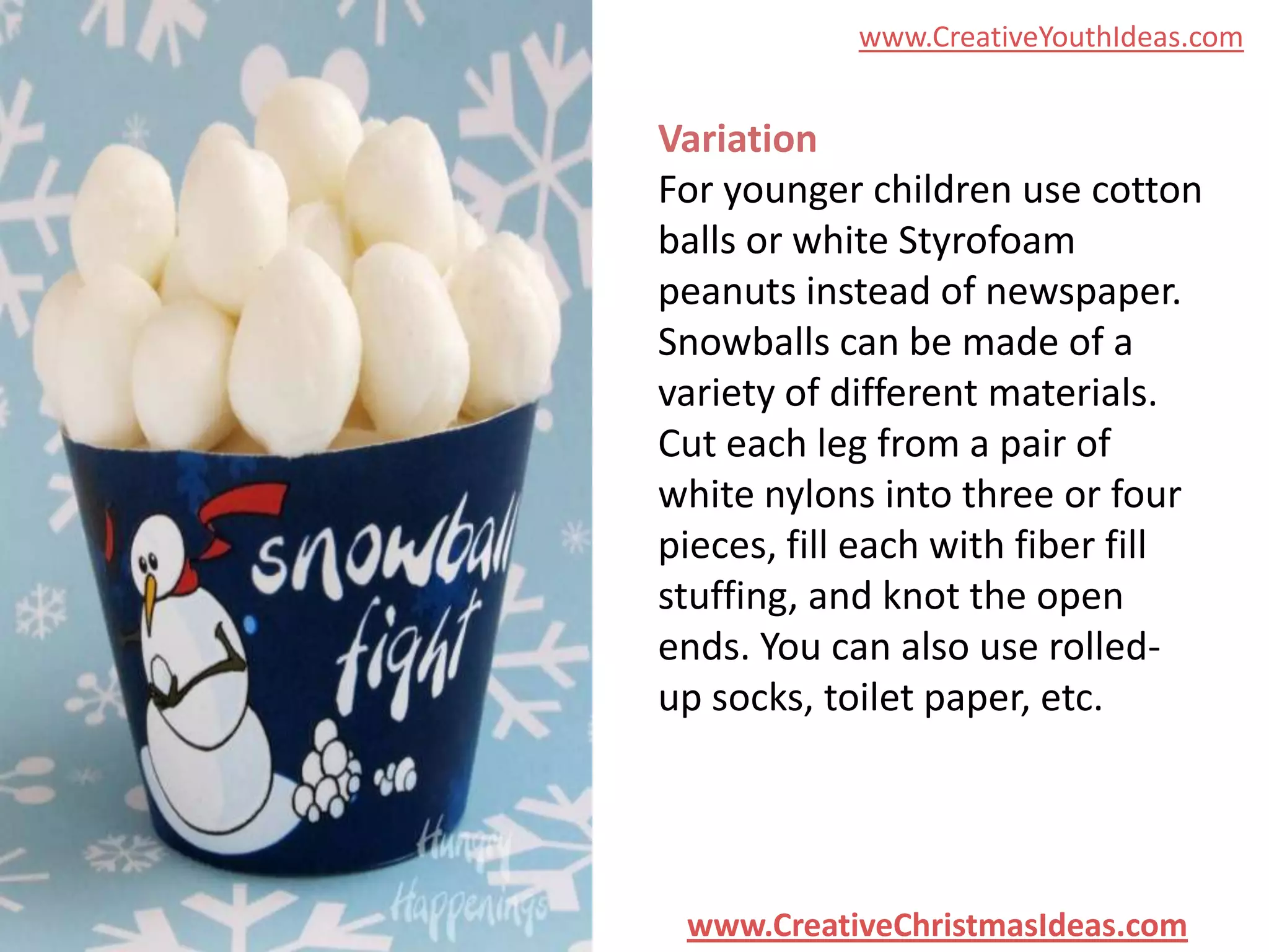 Youth Icebreakers - Christmas Snowball Fight | PPTX