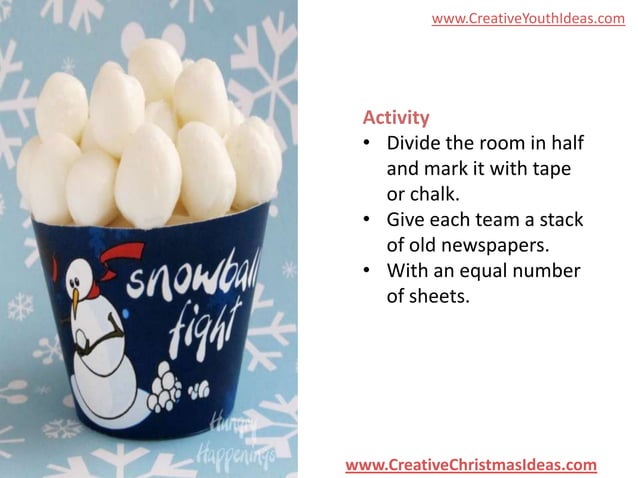 Youth Icebreakers - Christmas Snowball Fight | PPTX