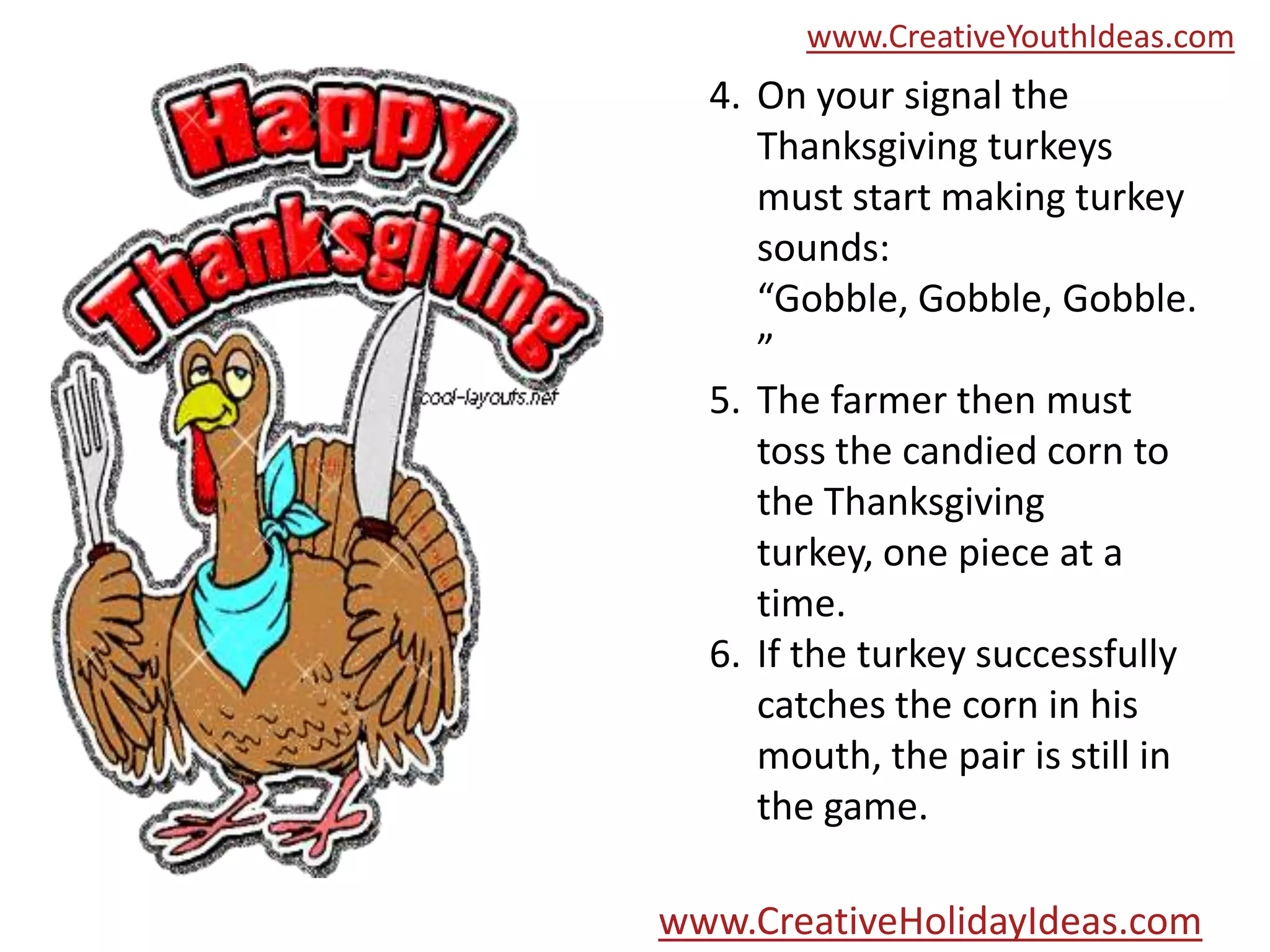 Youth Icebreakers - Turkey Toss | PPT