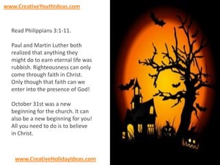 Youth Ideas - A Halloween Message | PDF | Christianity | Religion ...