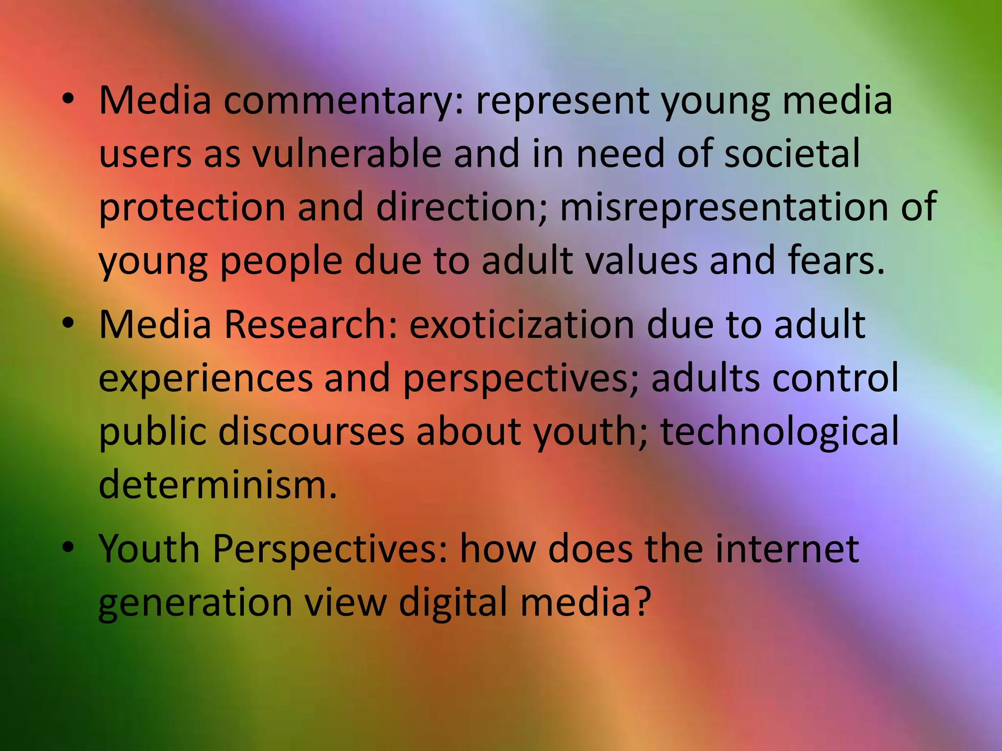 Youth, Identity, and Digital Media | PPTX