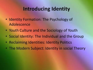 Youth, Identity, and Digital Media | PPTX