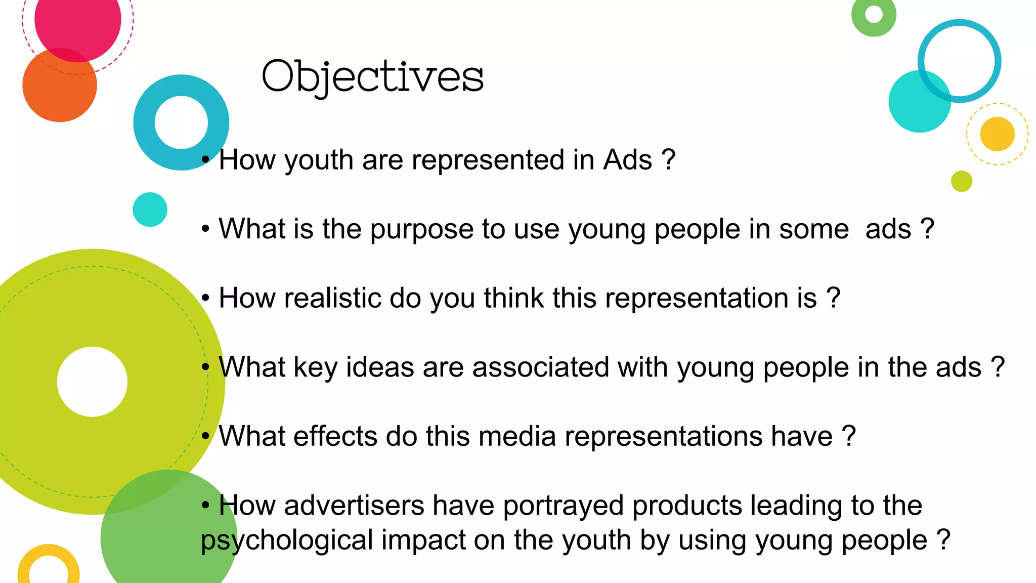 Youth Representation in advertisement | PPTX