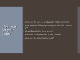 Youth in Nazi Germany | PPT