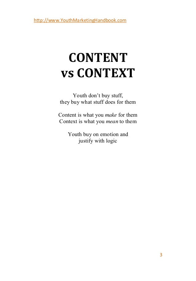 (mobileYouth) Chapter 1. Content vs Context: The Youth Marketing Hand…