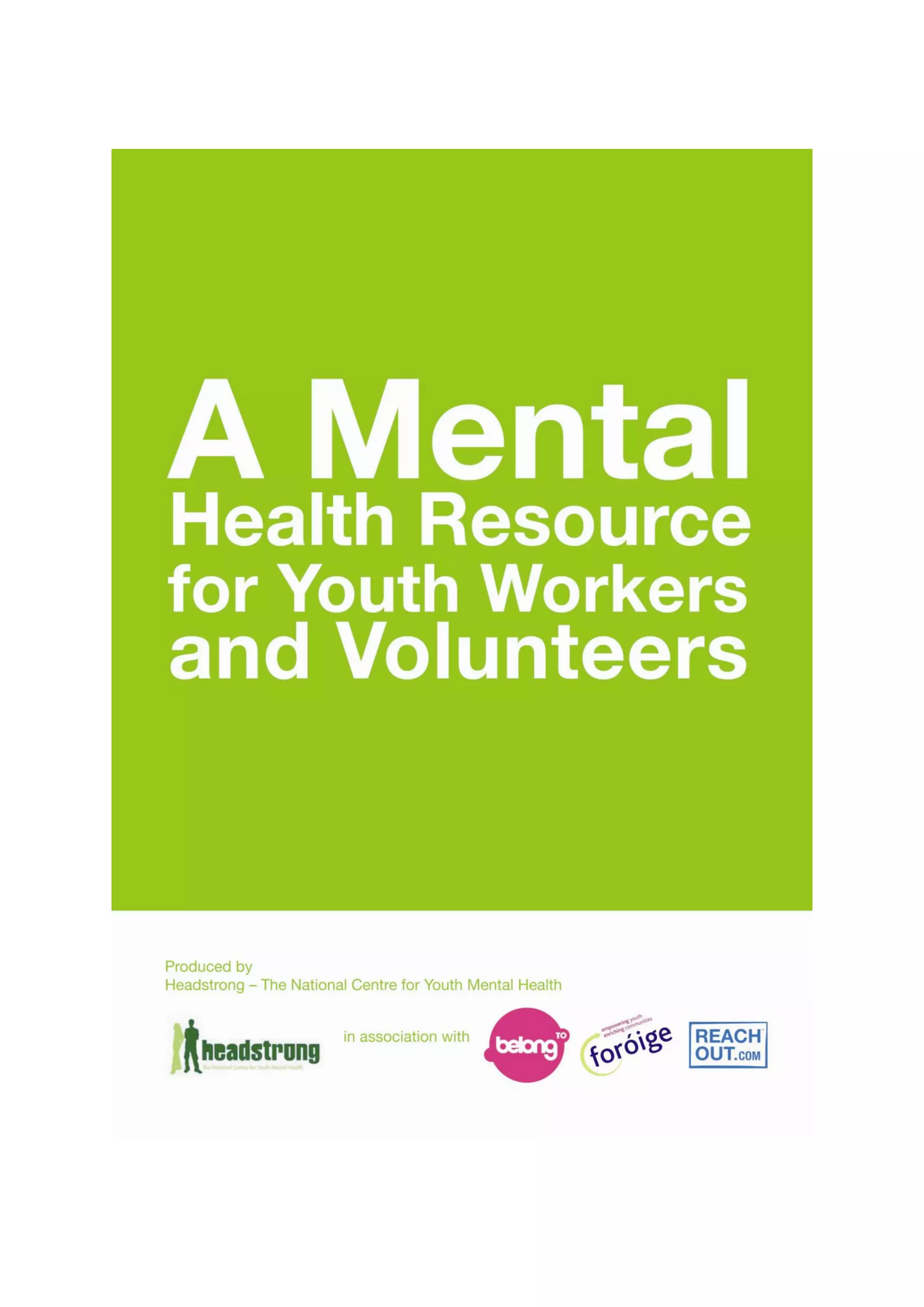 Youth mental health resource | PDF