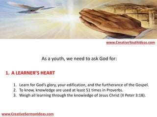 Youth Ministry Lesson - A Healthy Spiritual Heart for Youth | PPTX