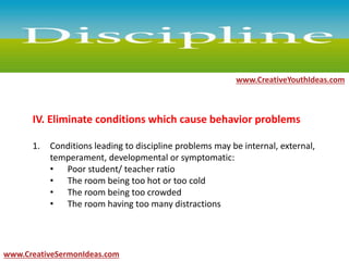 Youth Ministry Lesson - Discipline With Youth: Preventive Discipline | PPT