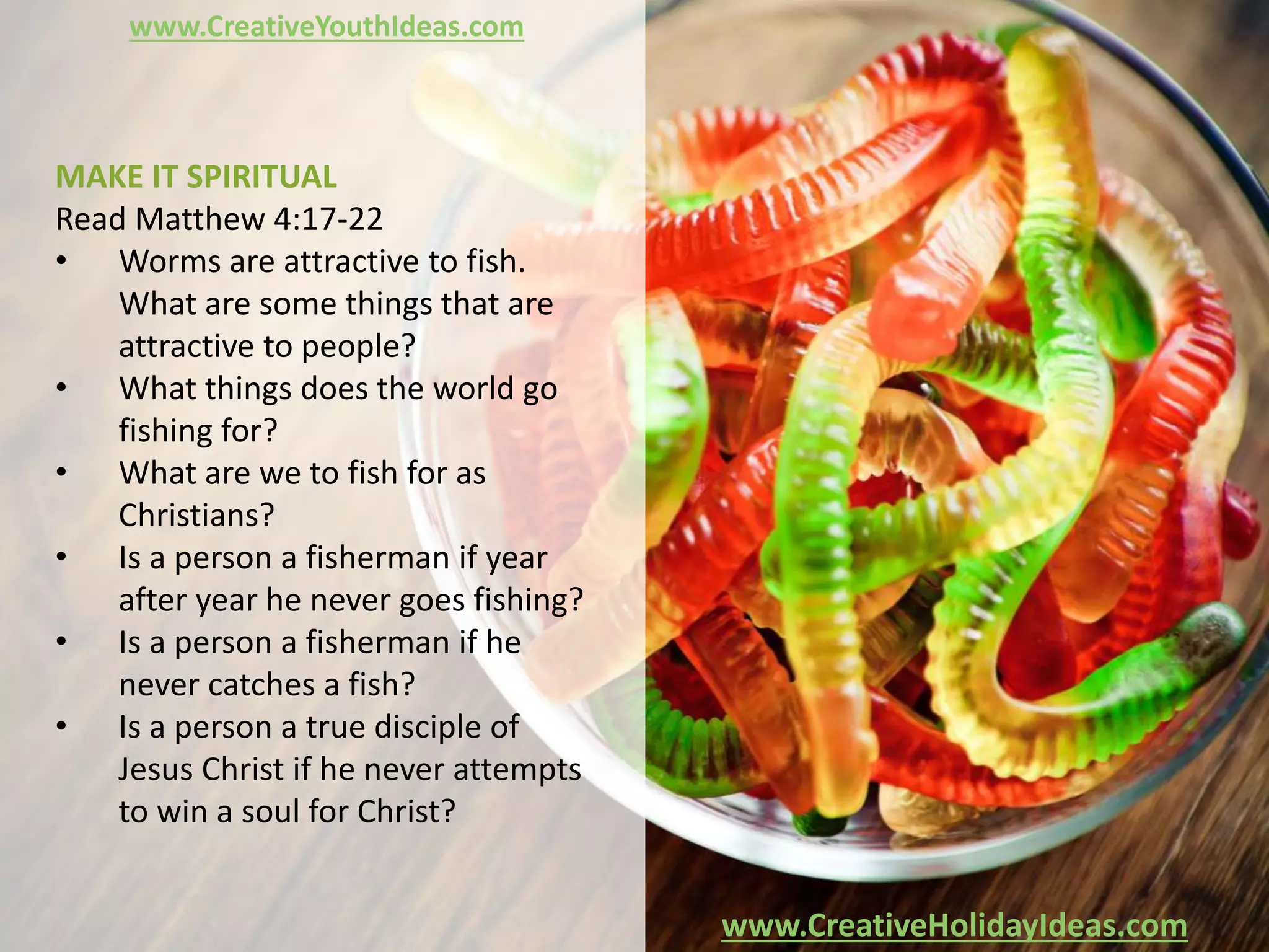 Youth Ministry Object Lesson - Gummy Worm Discipleship | PPTX