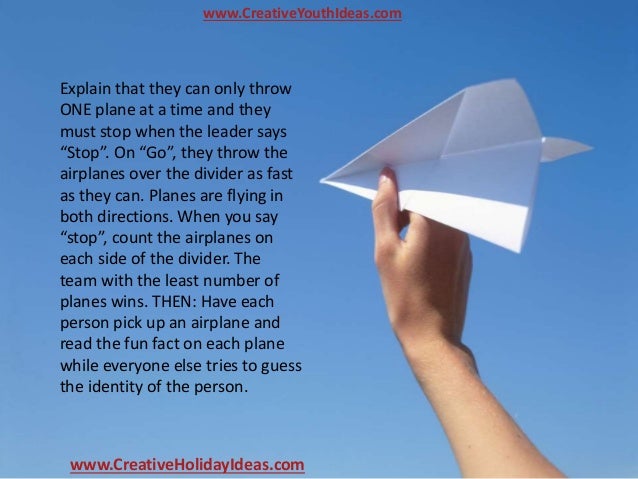 Youth Ministry Object Lesson - Paper Airplane Christians