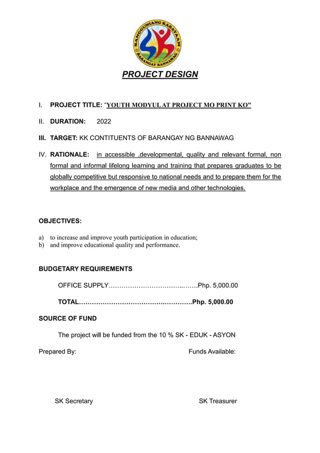 YOUTH MODYUL AT PROJECT MO PRINT KO PROJECT DESIGN.docx