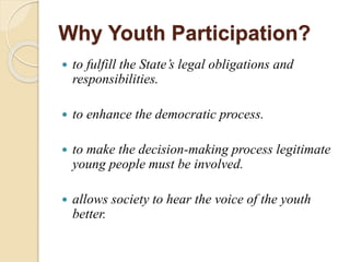 Youth participation for community development | PPTX