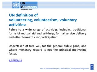 Ulla Gronlund - Defining Youth Volunteering: Role and Contributions | PPT