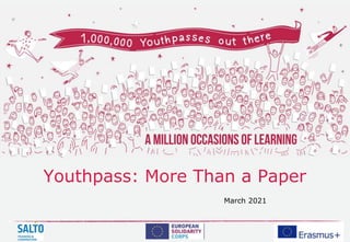 Presentation of Youthpass certificate - Erasmus program | PPTX