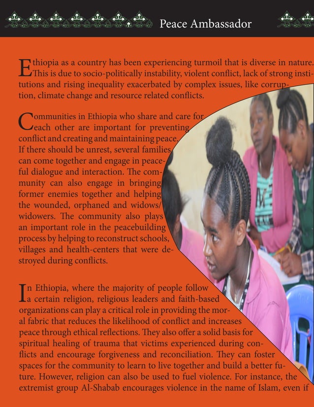 Ethiopian Youth Peace Ambassador | PDF | Education