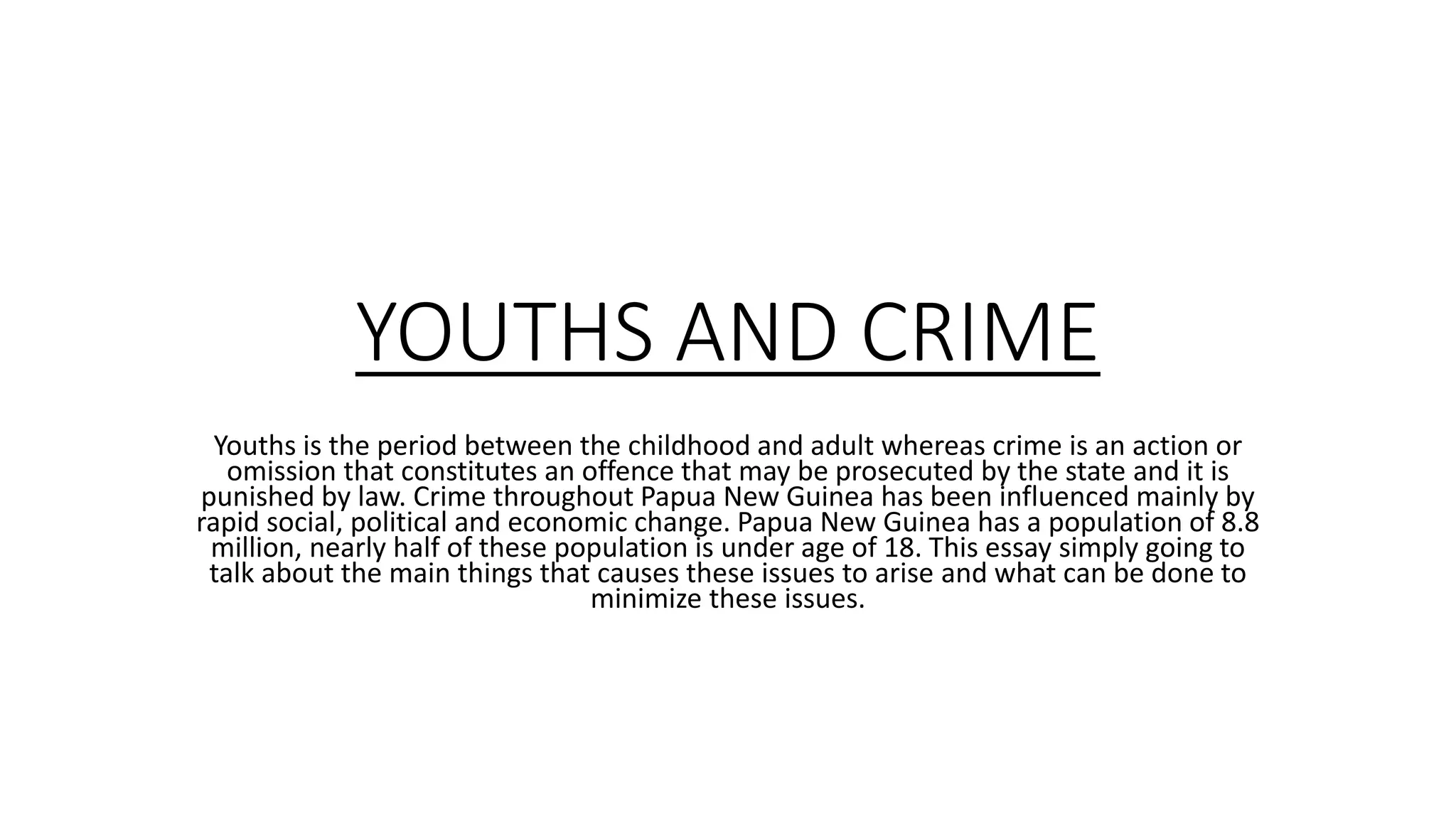 Youth and crime 2 | PPTX
