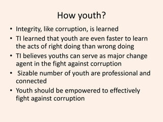 Youths & corruption | PPTX