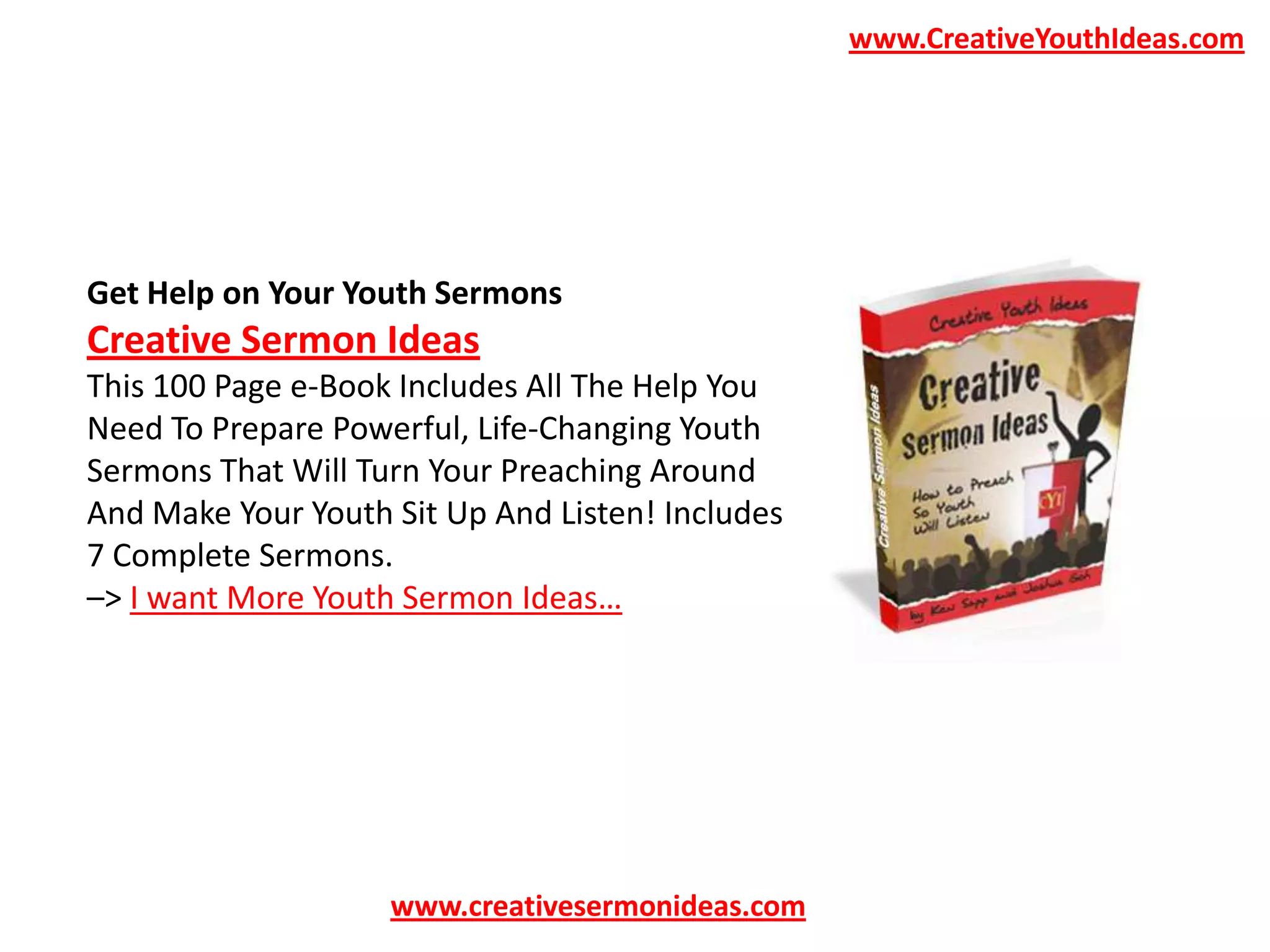 Youth Sermon Ideas - Created With a Purpose | PPTX
