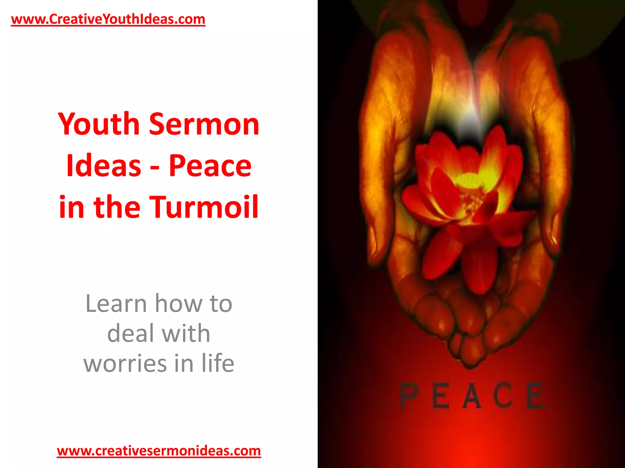 Youth Sermon Ideas - Peace in the Turmoil | PPT | Free Download