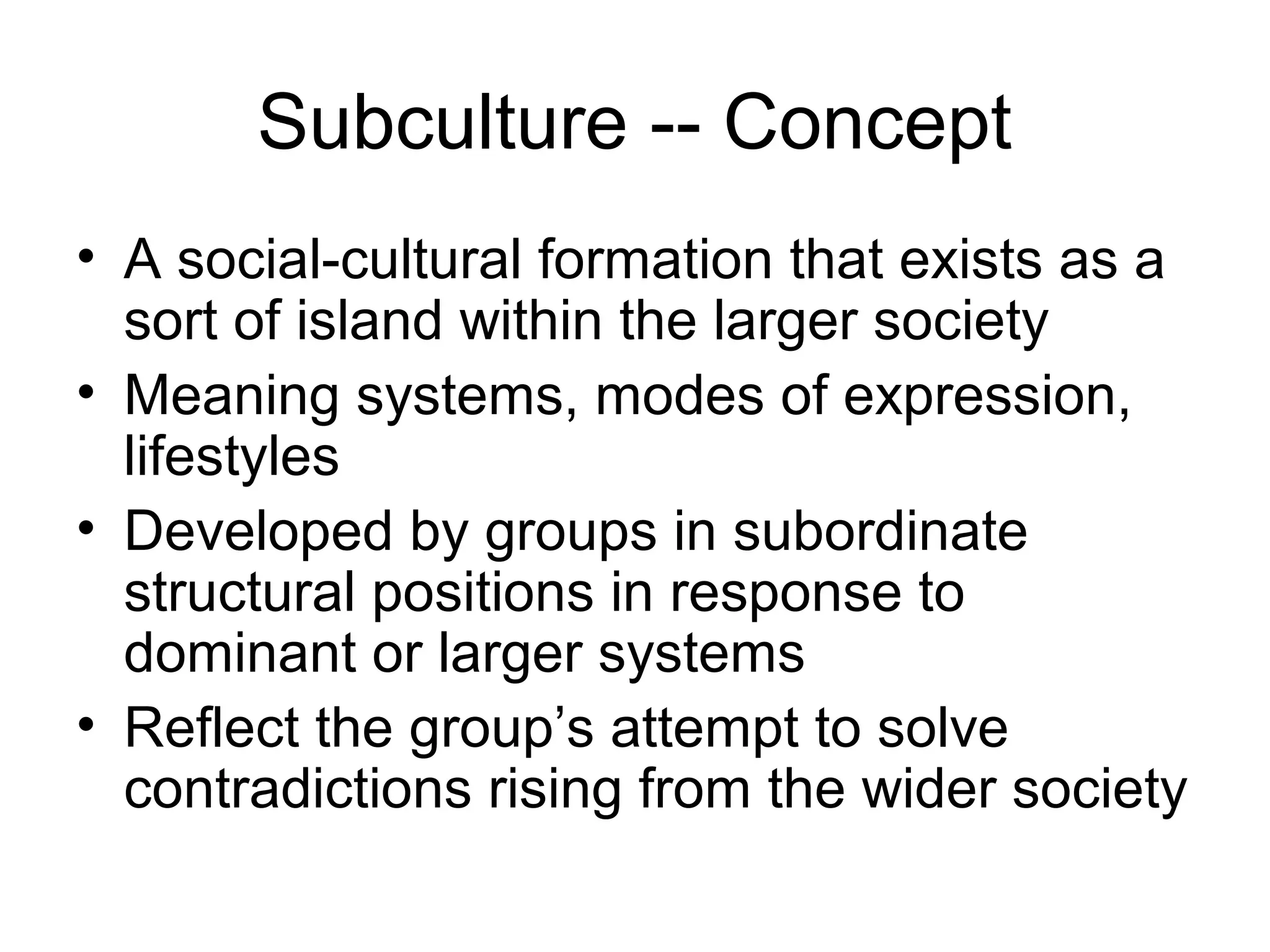 Youth Subculture | PPT