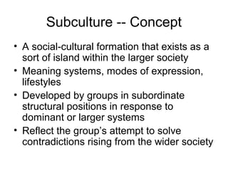 Youth Subculture | PPT