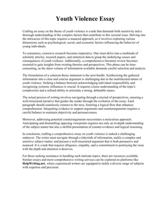 Youth Violence Essay.pdf