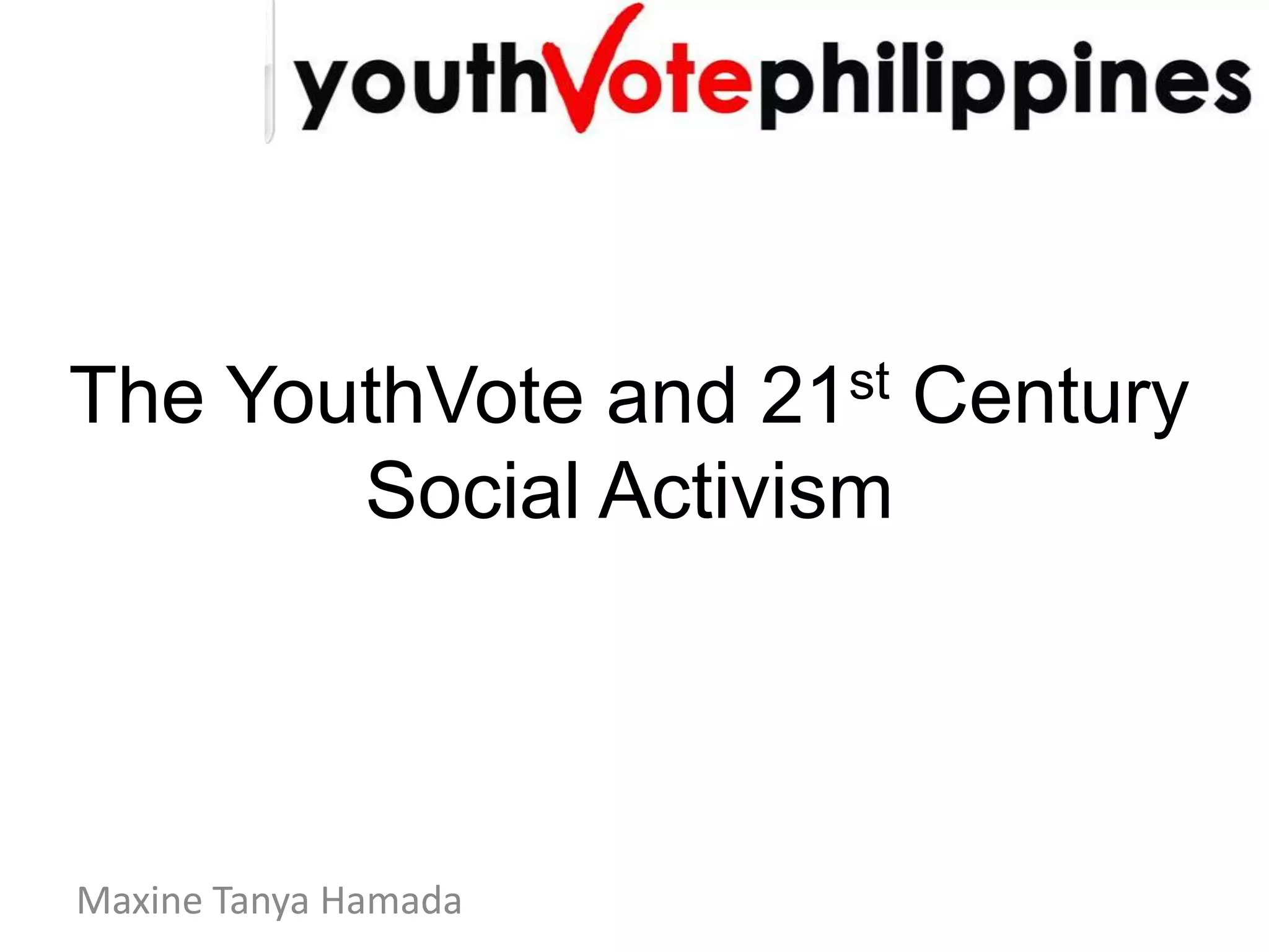 Youth Vote Social Activism | PPTX