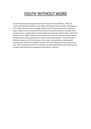 Youth without work | PDF