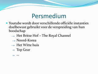 Groepswerk Youtube SCM | PPTX