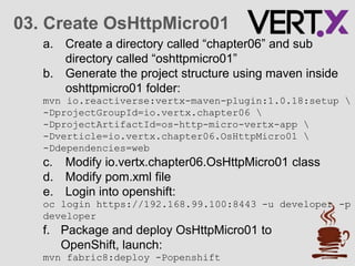 Chapter 06: Eclipse Vert.x - Reactive Microservices with OpenShift | PPT