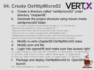 Chapter 06: Eclipse Vert.x - Reactive Microservices with OpenShift | PPT