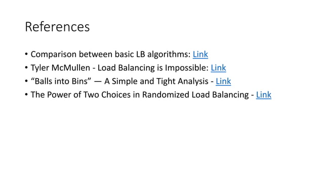 Load Balancing Algorithms - Which one to choose? | PPT