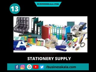 50 SMALL SCALE BUSIENSS IDEAS WITH LOW INVESTMENT | PPTX