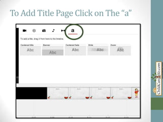You tube adding title page and picture to your video | PPTX