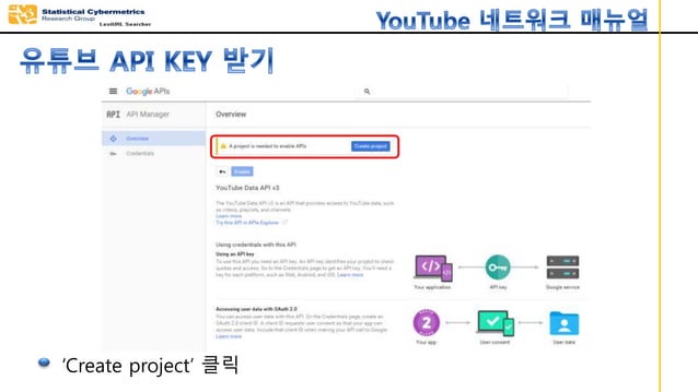 Youtube api key 받는 법 | PPT