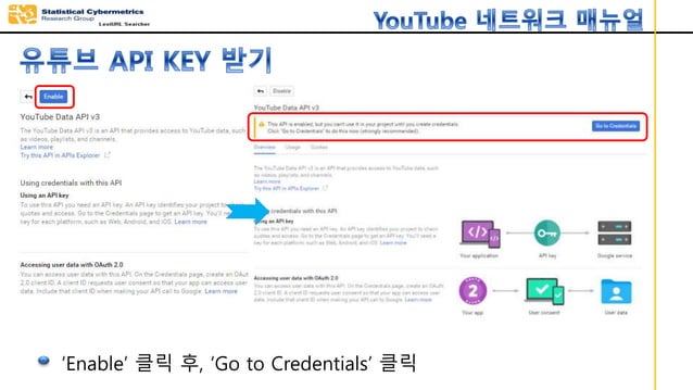 Youtube api key 받는 법 | PPT